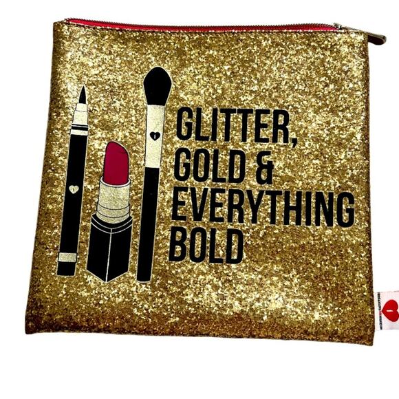 Sephora | Bags | Sephora Collection Glitter Gold Everything Bold Makeup ...